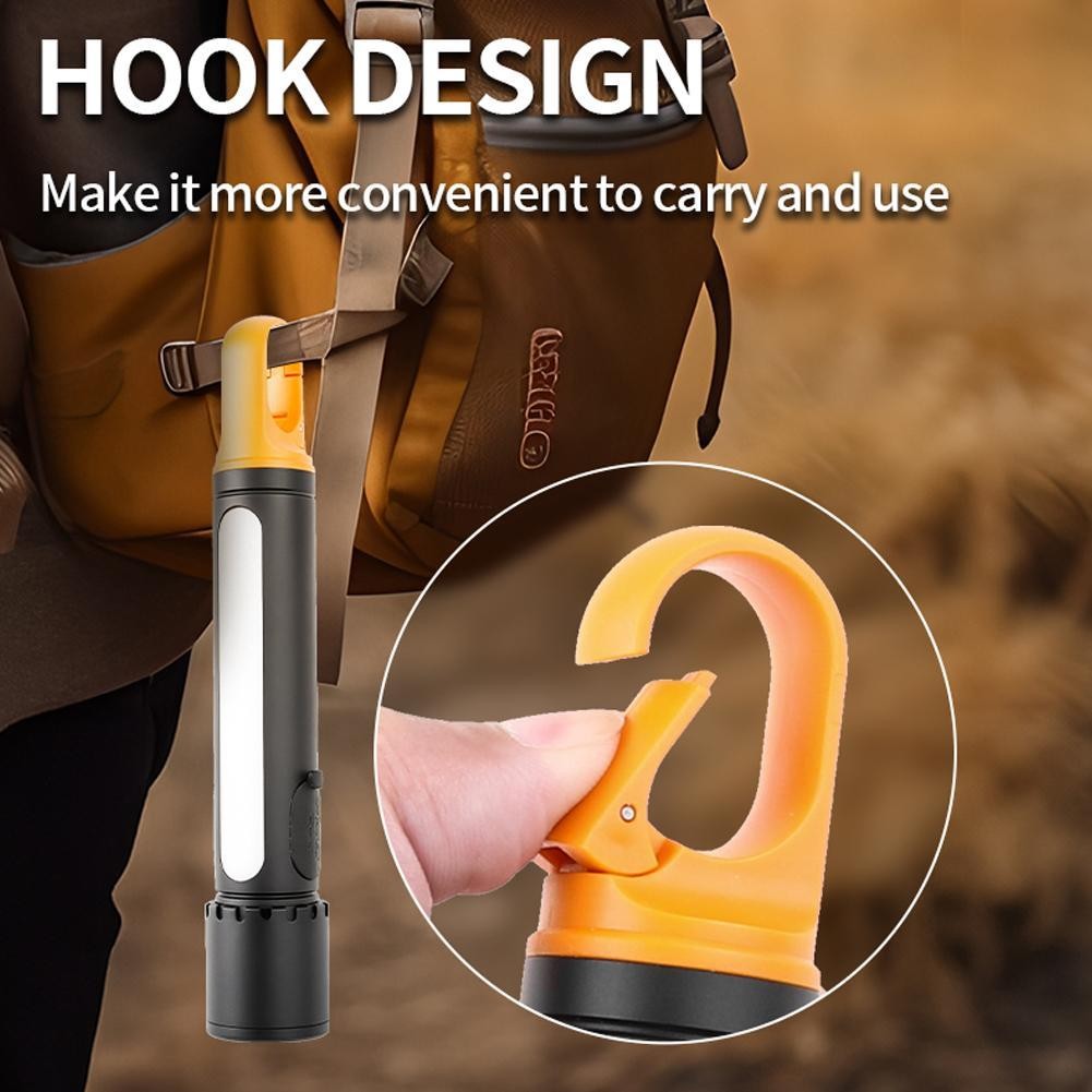 Zoom Flashlight With Sidelight Strong Light Long-range Telescopic Multi ...