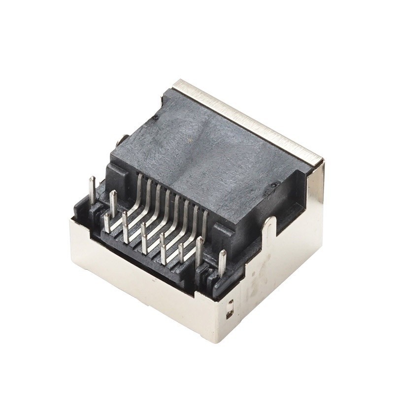 RJ45 female sinking plate 4.2 with light and no bullet 8P8C full copper ...