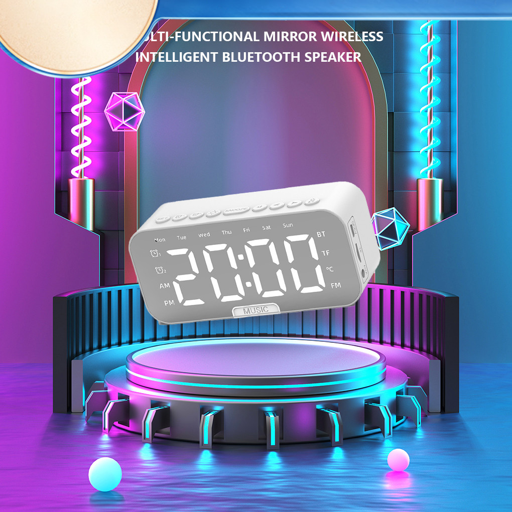 Bluetooth-compatible Speaker Digital Alarm Clock with Phone Holder ...