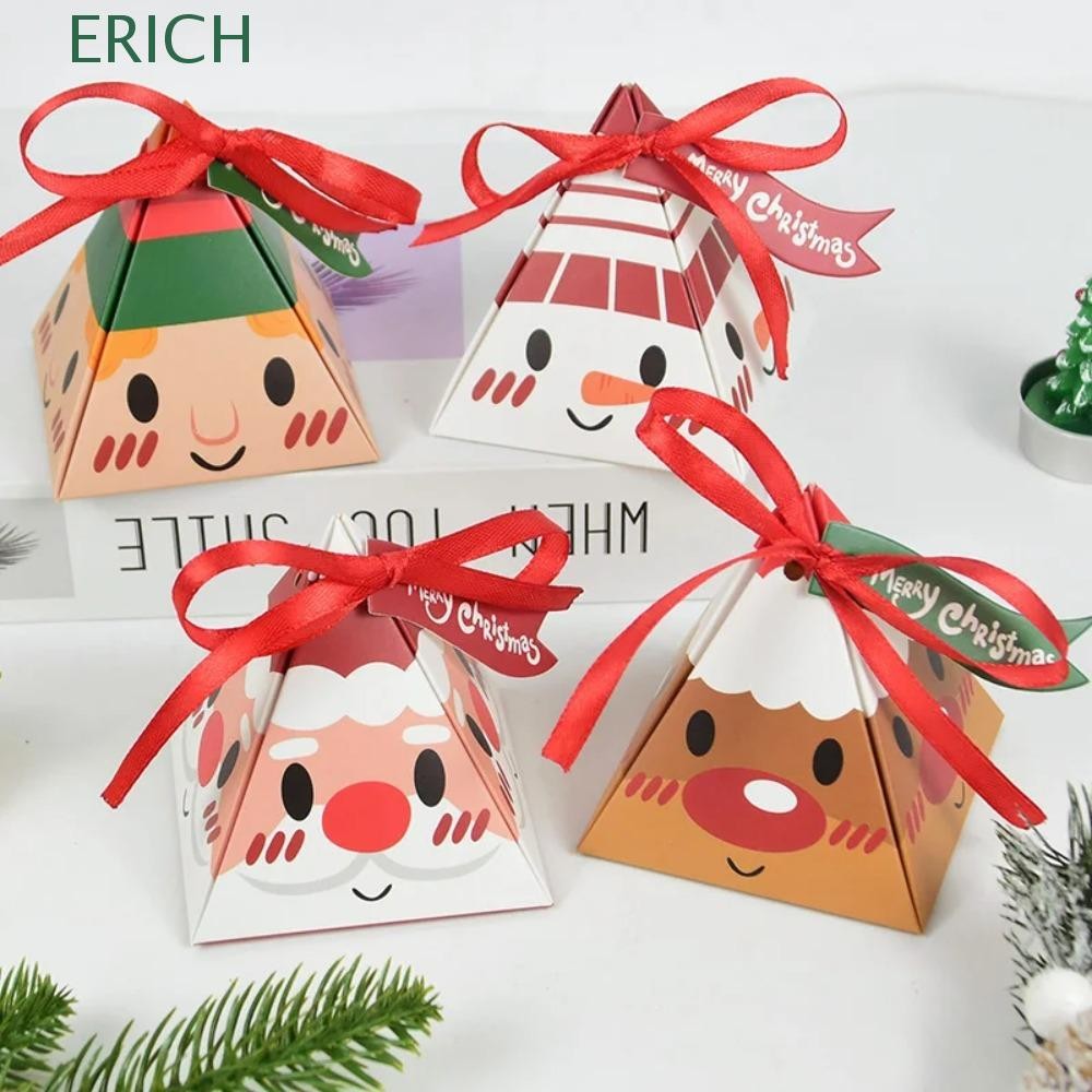 ERICH 50Pcs Christmas Candy Box, Triangle Paper Chocolate Packaging ...