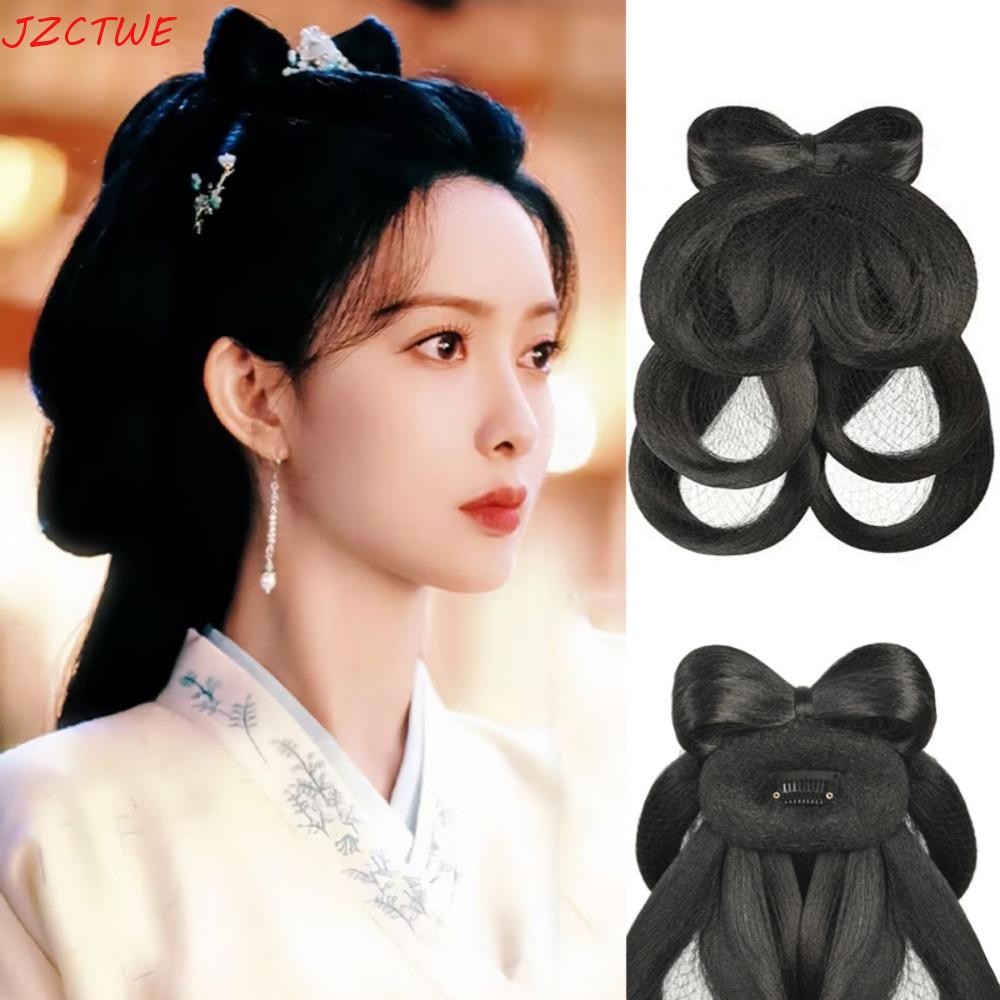 JZCTWE Synthetic Antique Hanfu Wig, Vintage Twisted Women's One Piece ...