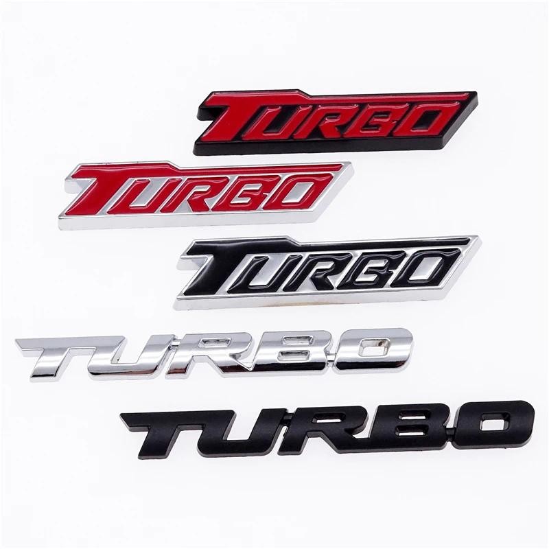 3D TURBO Logo Car Styling Sticker Metal Alloy Emblem Badge Decals Auto ...