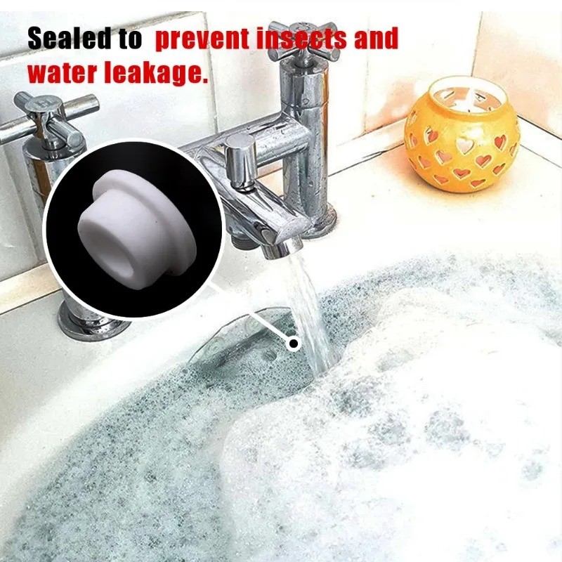 Overflow Cover Kitchen Bathroom Sink Hole Wash Basin Plug Rise Overflow ...