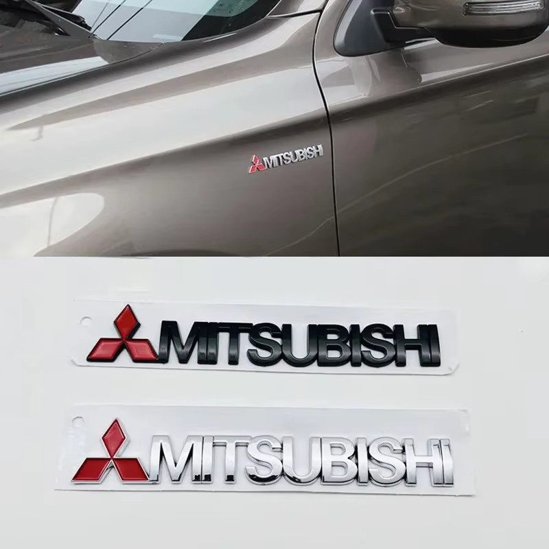 Metal 3D Letters Emblem Sticker Car Side Trunk Badge For Mitsubishi ...