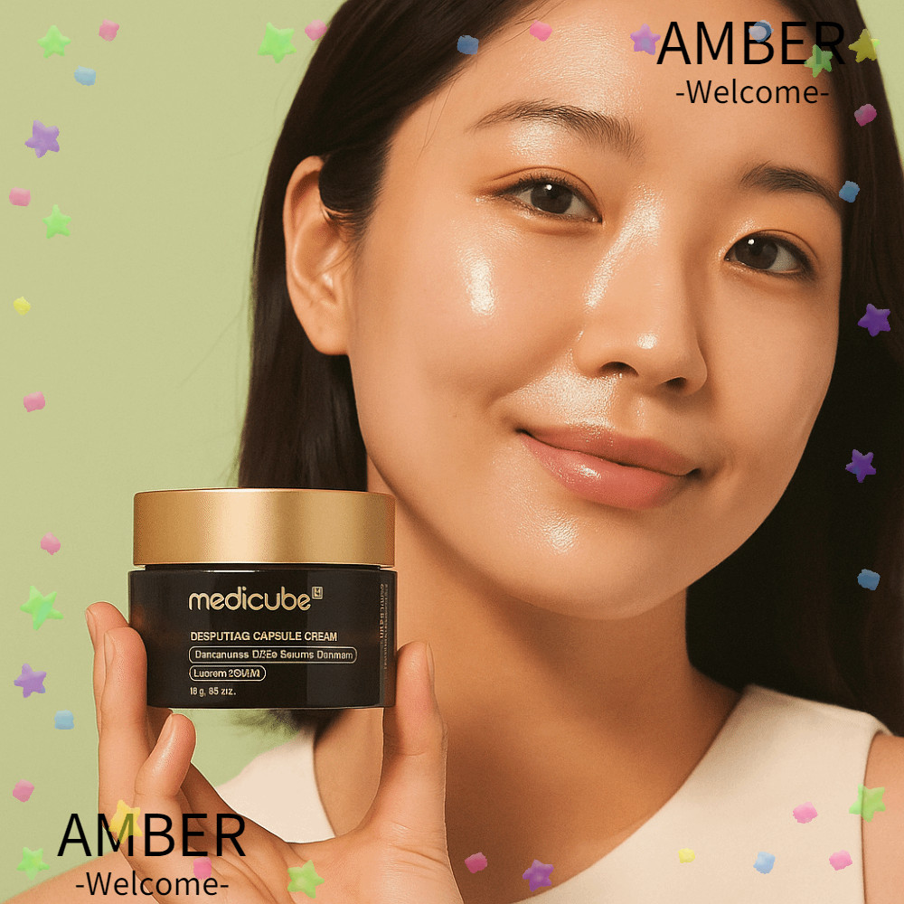 AMBER Deep Vita C Capsule Cream, Hydration Brightening Collagen Capsule ...