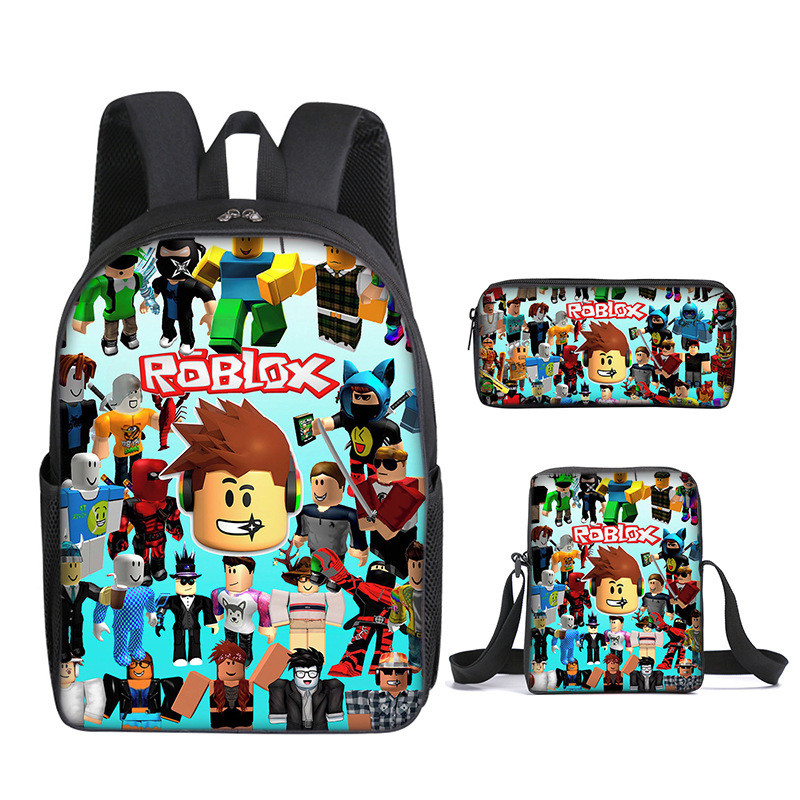 Roblox School Backpack Set - 3-in-1 Waterproof 20L, Anime Style ...