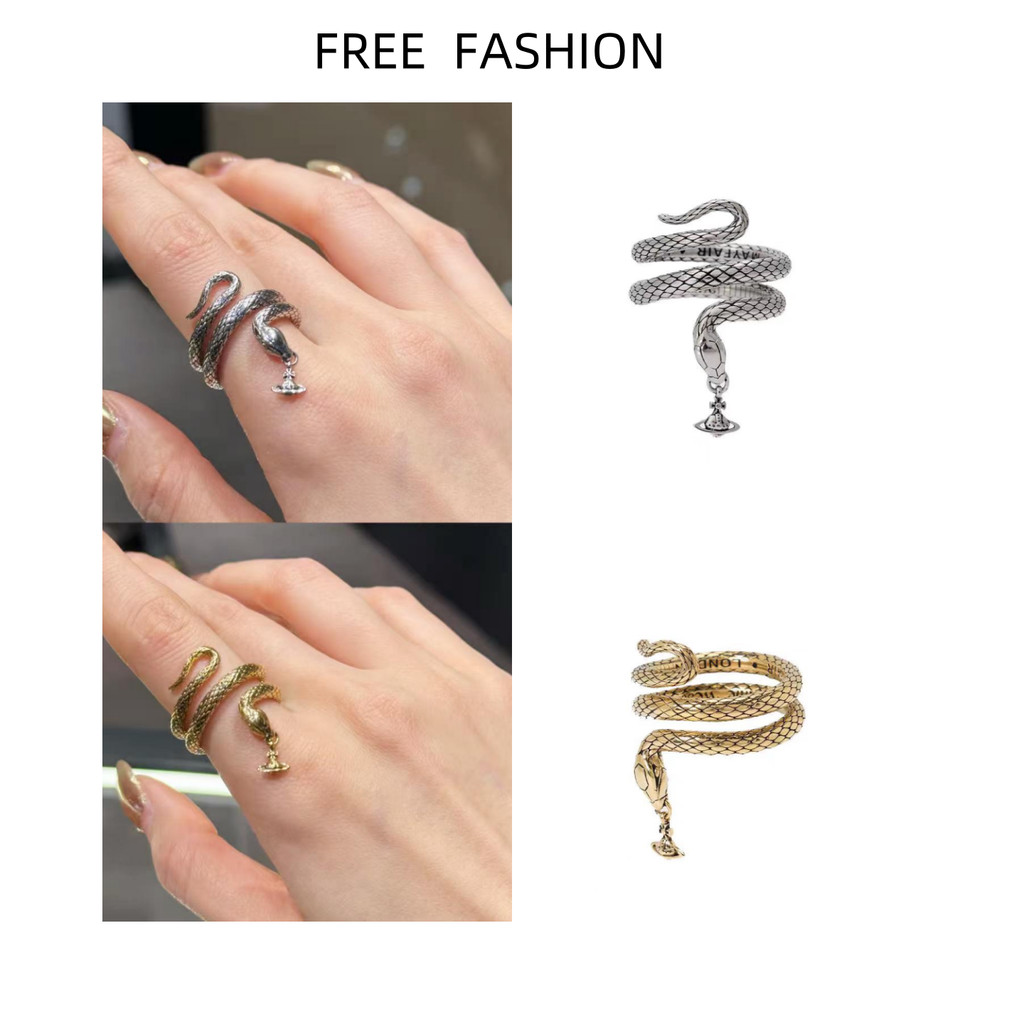 VIVIE Saturn Pendant Snake Ring Female Open Index Finger Ring | Shopee ...