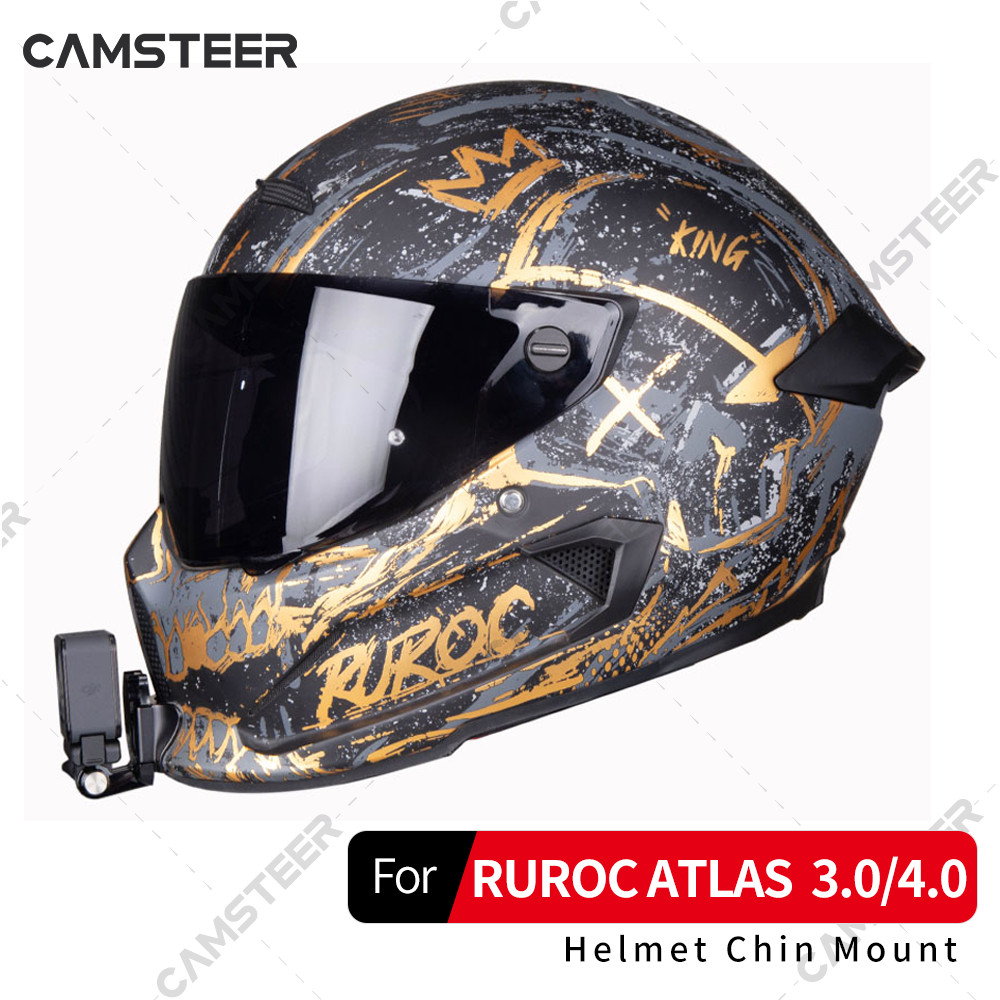 RUROC ATLAS 3.0 / 4.0 Helmet Custom Aluminium Chin Mount for GoPro Hero ...