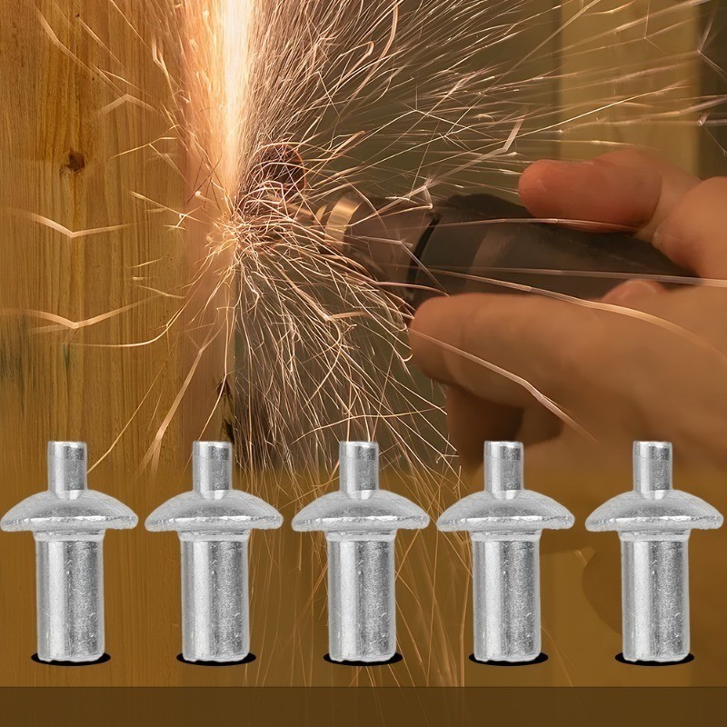 30pcs Aluminum Alloy Hammer Drive Expansion Rivet Flat Round Head Head ...
