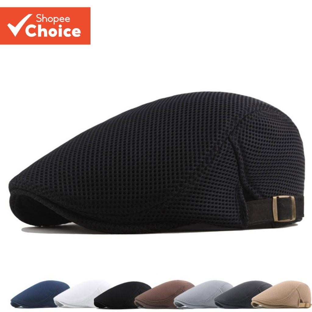 Men'S Breathable Durag for Men Mesh Beret Adjustable Hat British Sun ...