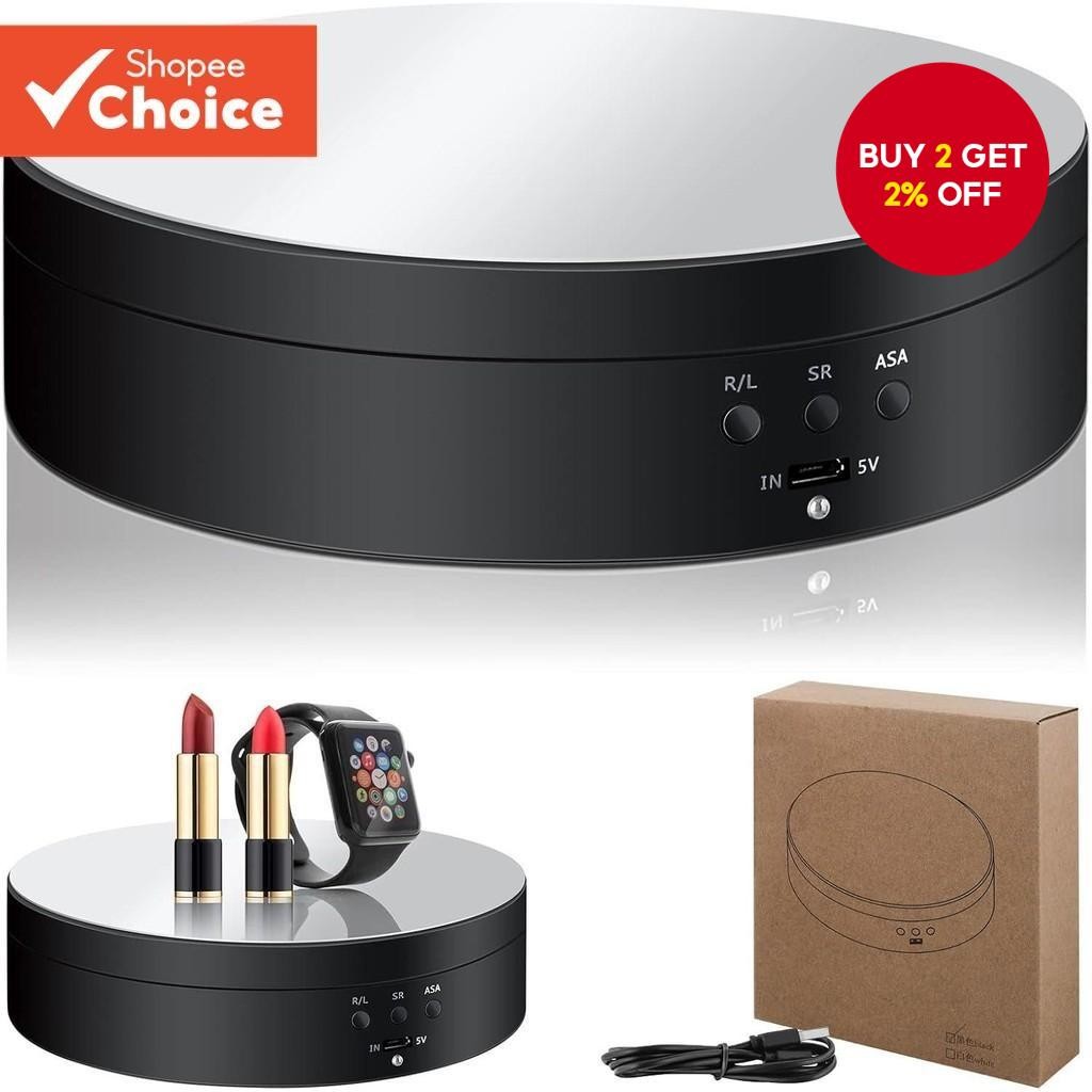 Electric Rotating Stand 360° 3-Speed with USB for Product Display ...