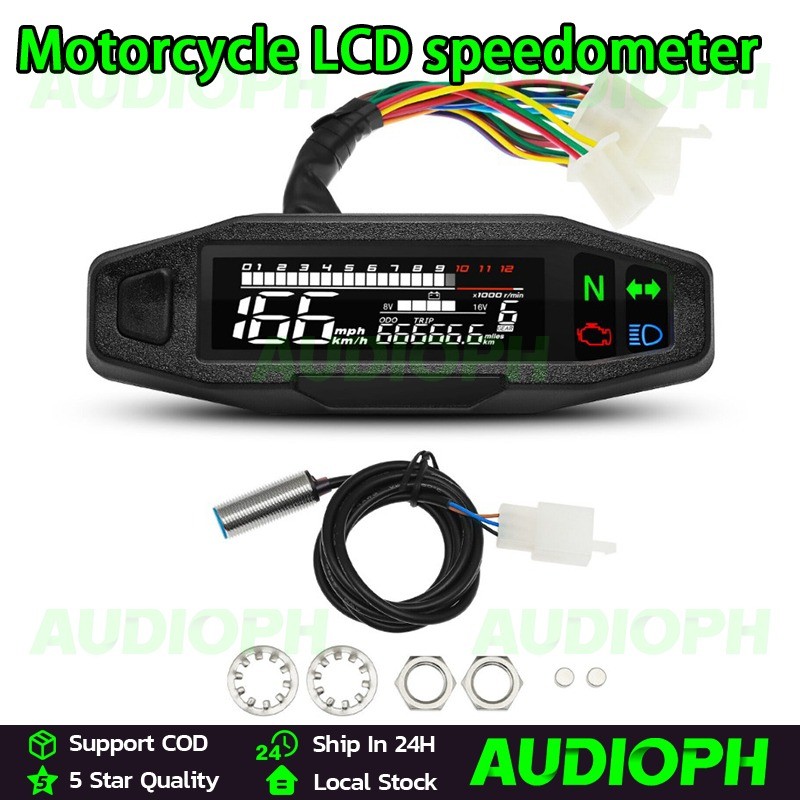 Newest Mini Universal RPM Motorcycle Meter Speedometer Digital Odometer ...