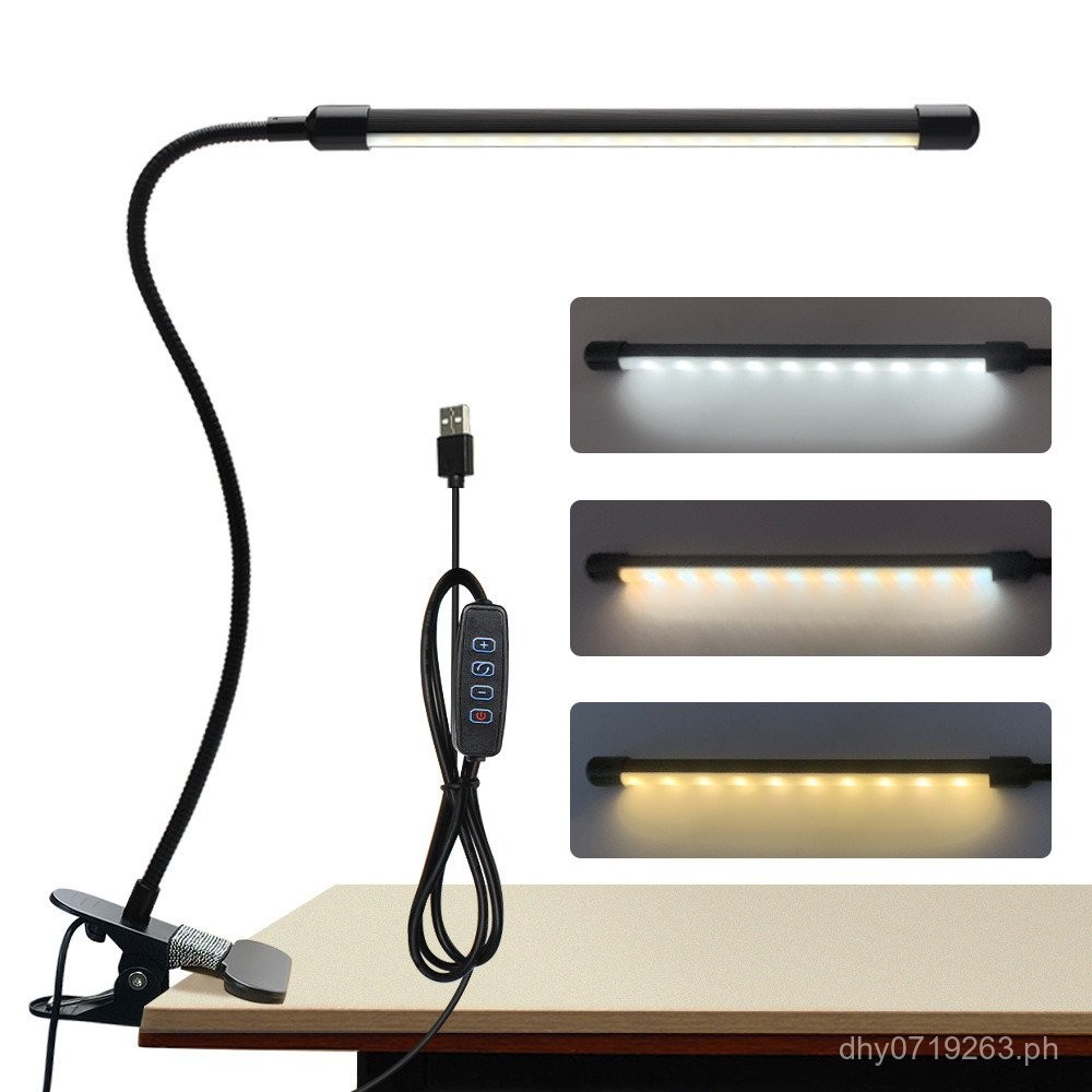 Reading lamp with adjustable brightness, energy-saving clip lamp for ...