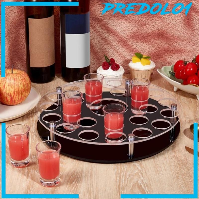 [Predolo1] Glass Tray Holder Wine Glass Serving Tray Tasting Gift, Beer ...