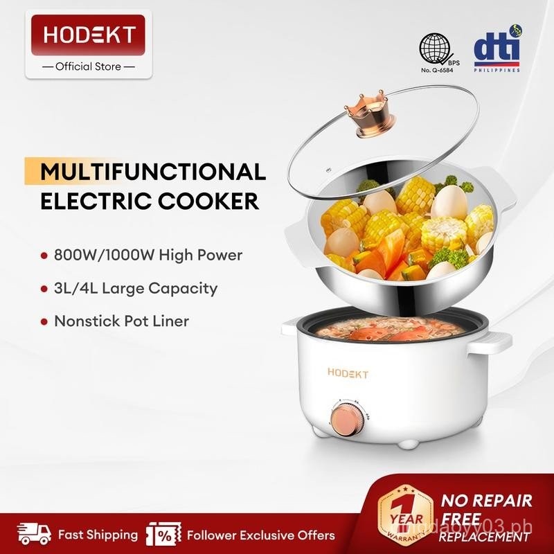 Hodekt Electric Multi-Function NonStick cooker 3L/4L large capactity ...