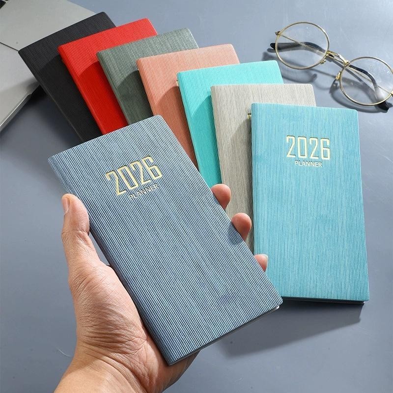 60 Sheets A6 2026 Portable Planner Pu Cover Daily Weekly Schedule ...