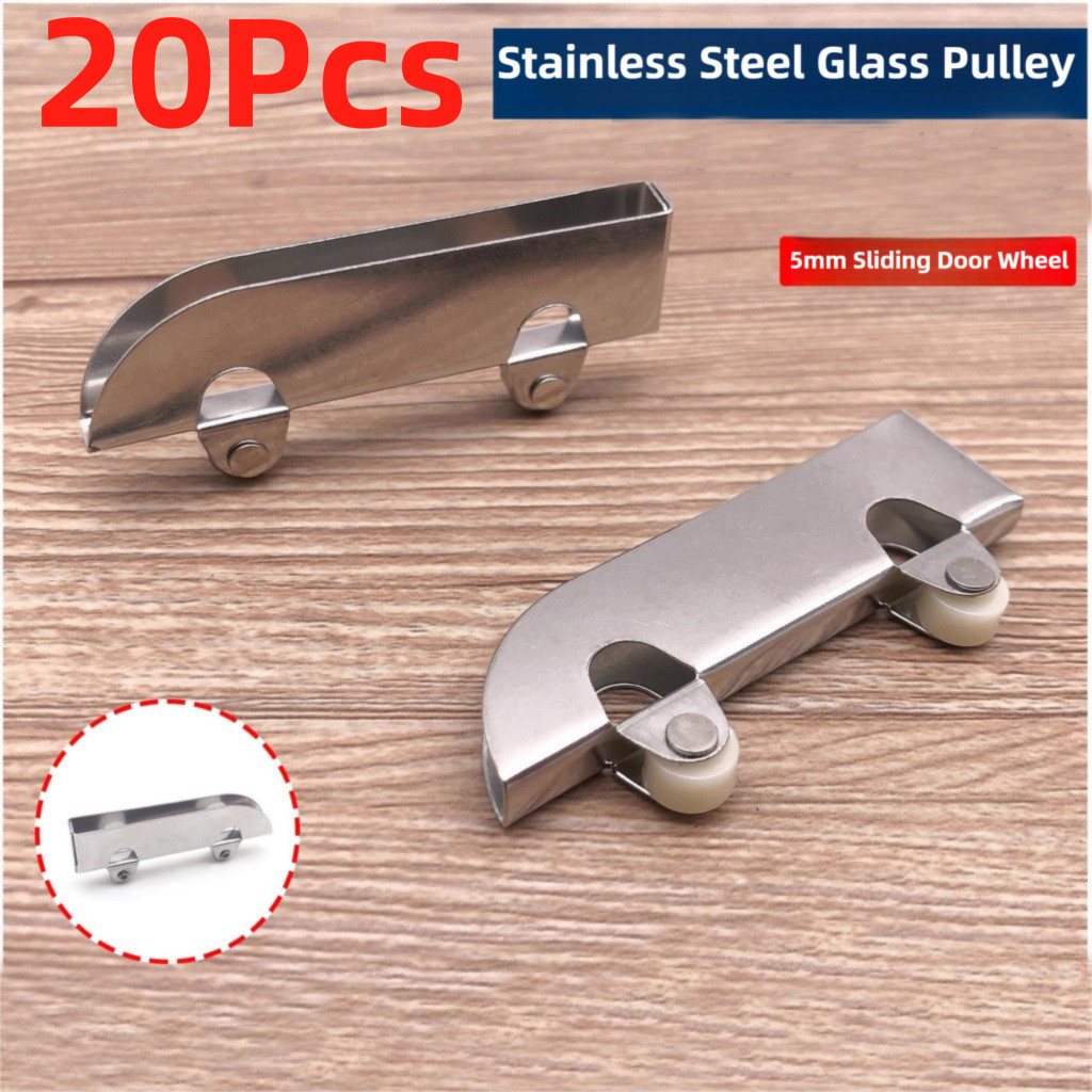 20Pcs Stainless Steel Airplane Clip Wheel Glass Sliding Door Wheel ...