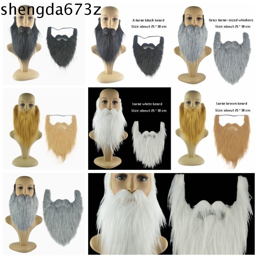 SHENGDA Realistic Fake Beard, Artificial Beard Fake Beard Halloween ...