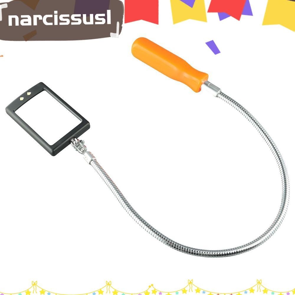 NARCIS Home Inspection Mirror, 360 Swivel LED Lighted Telescopic Lamp ...