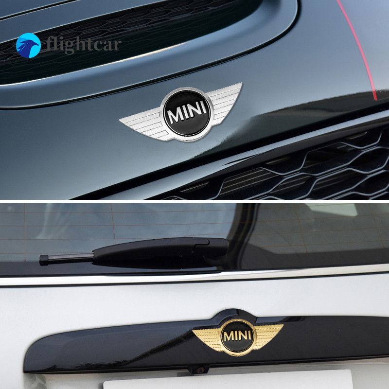 FT 3D Metal Car Sticker Front Rear Badge Emblem Decals for Mini Cooper ...