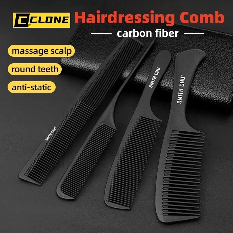 Carbon Fiber Hairdressing Comb Set Home Point Tail Apple Double-side ...