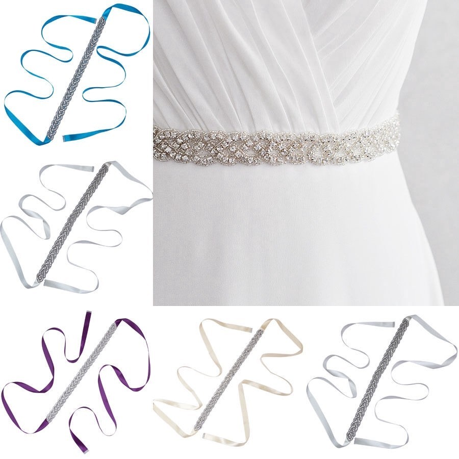 Korean Belt Women Crystal Rhinestone Belt Bride Dress Luxury Dress Belt ...