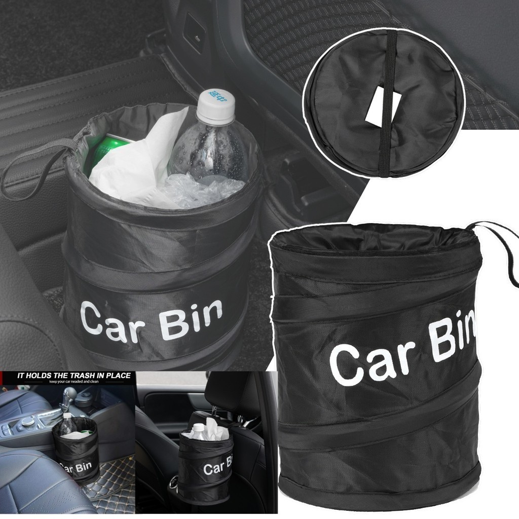 Portable Mini Car Hanging Trash Bin Pop-up Leak Proof Waterproof Waste ...