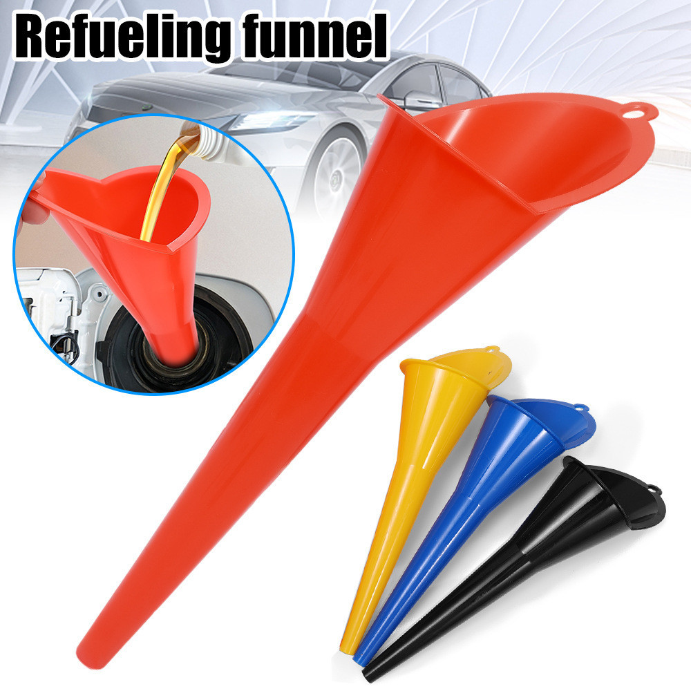 Car Refueling Longer Funnel Anti-splash Plastic Auto Long Mouth Oil ...