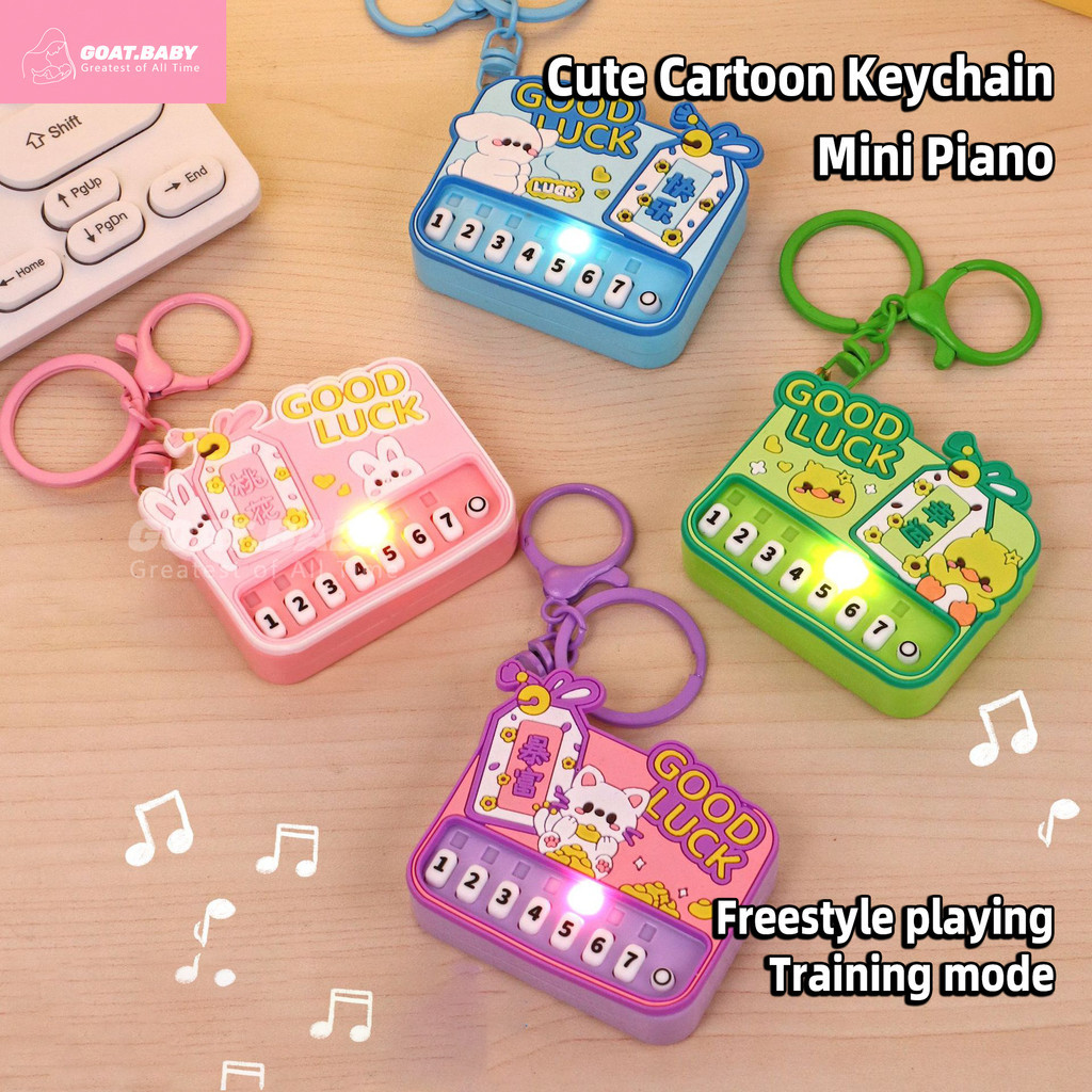 Playable Mini Piano Keychain Pendant Charm Cute Toys for Kids Keyboard ...