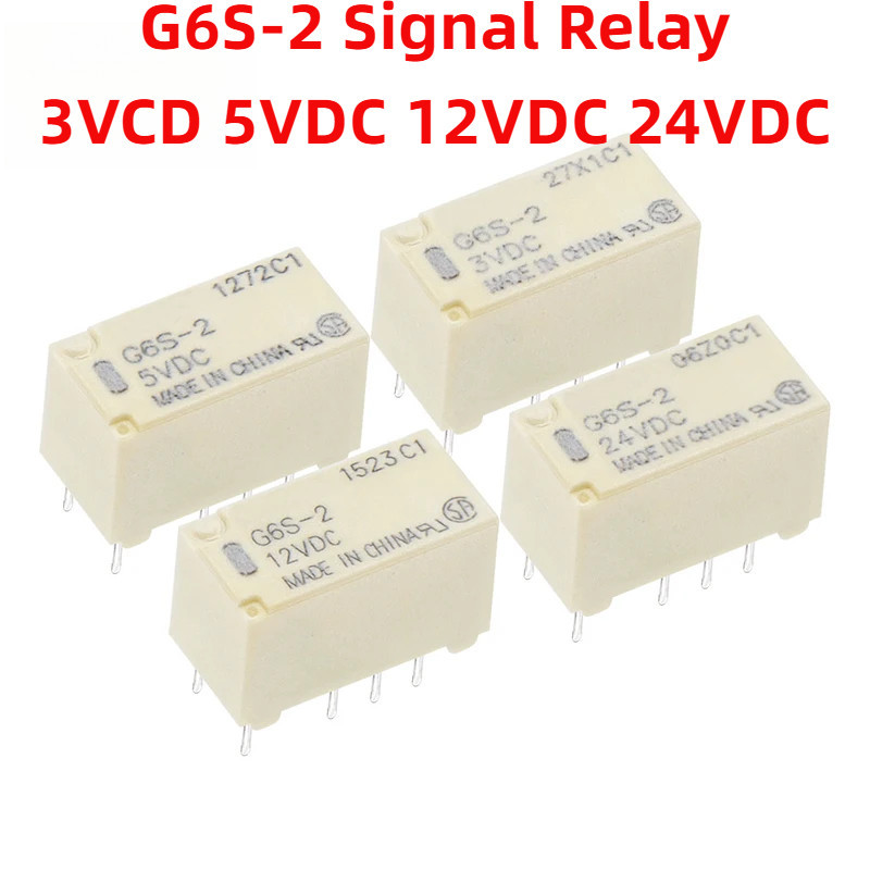 G6S-2 5VDC 12VDC 24VDC Signal Relay 8Pin DC 5V 12V 24V 2A Mini Signal Switch Relays | Shopee ...