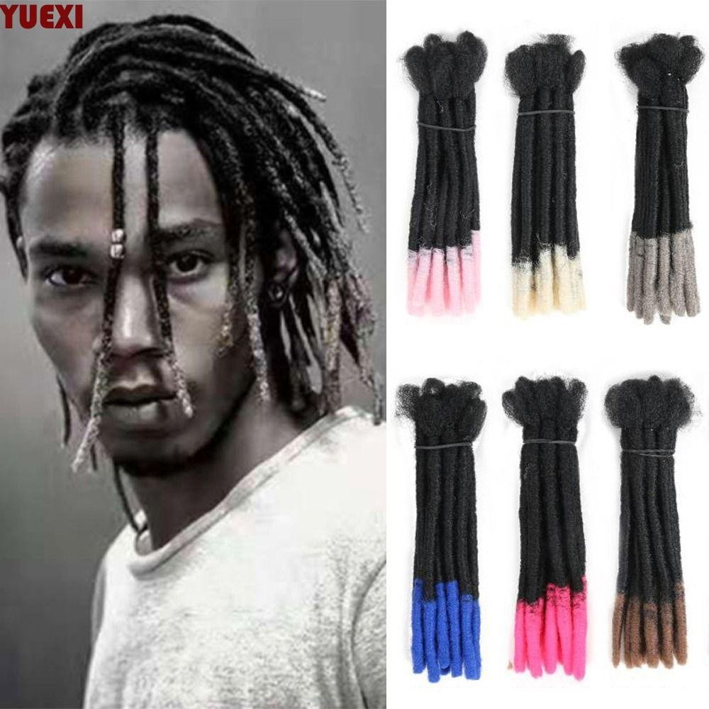 YUEXI 1 Pcs Handmade Dreadlocks Black Fluffy Stylish Synthetic Hair ...
