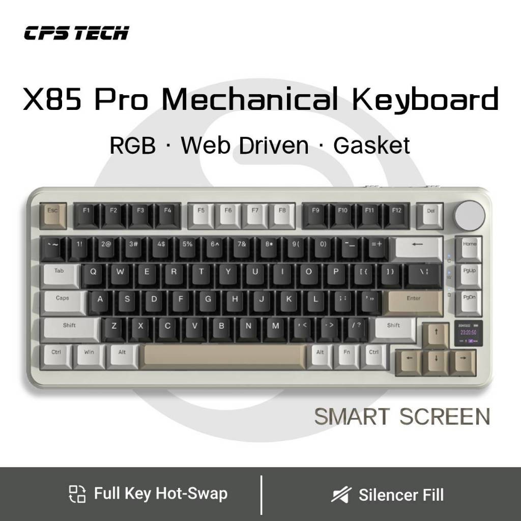 Attack Shark X85/X85 Pro Wireless Mechanical Keyboard 75% 80 Key RGB ...