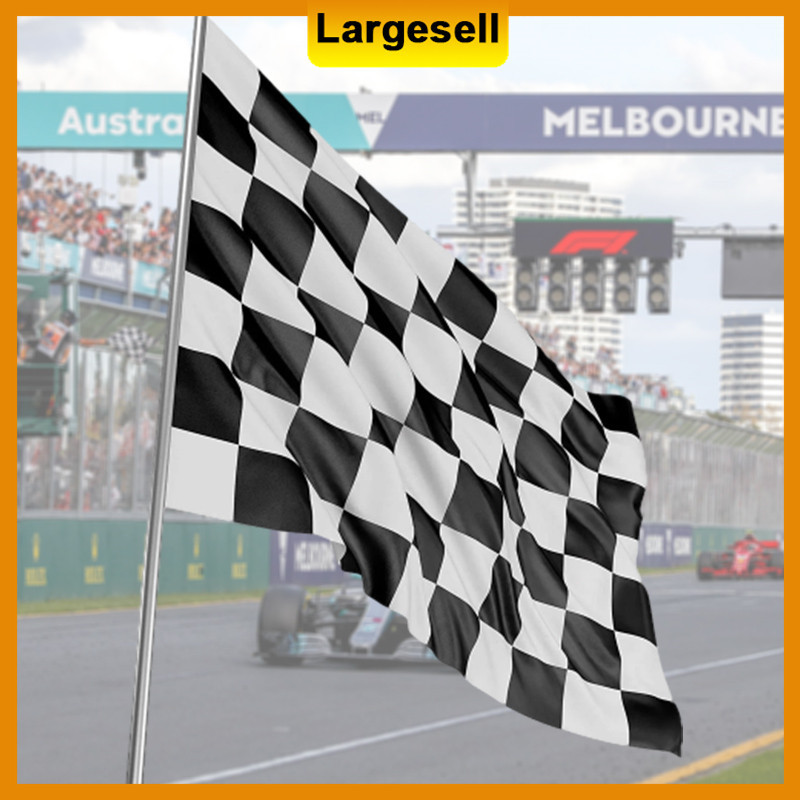 3*5 Ft Racing Flag 90*150cm Polyester Black & White Checkered Racing ...