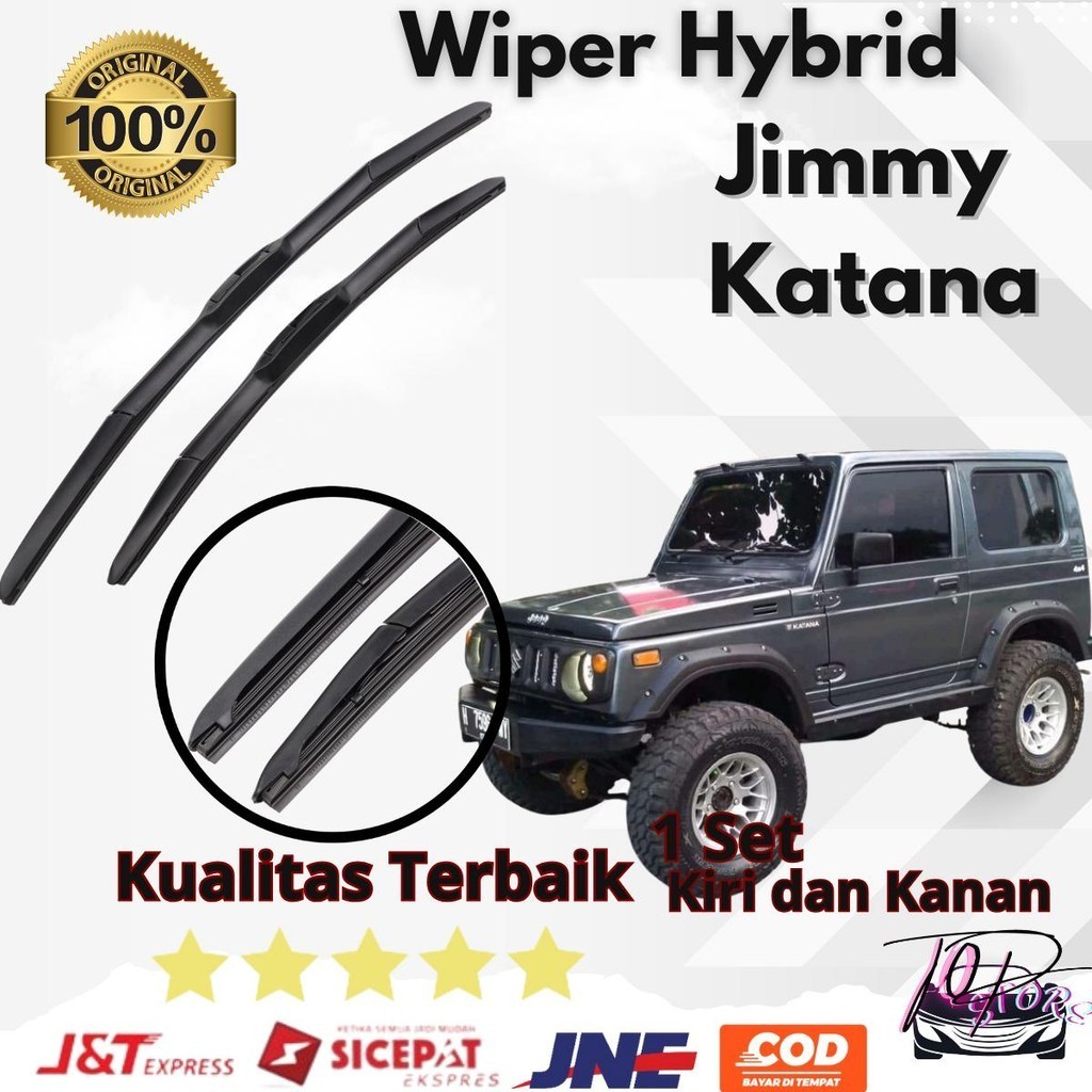 SUZUKI Hybrid Wiper Rubber 4 Rubber Car Jimny KatanaSUZUKI Pair 2 PCS ...