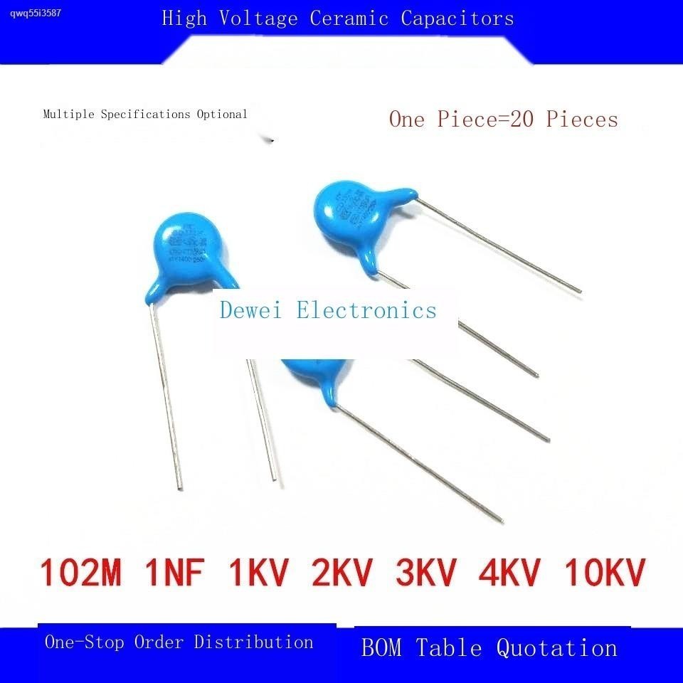 High voltage ceramic capacitor 102M 1NF 0.001UF 1KV 2KV 3KV 4KV 10KV 20 ...