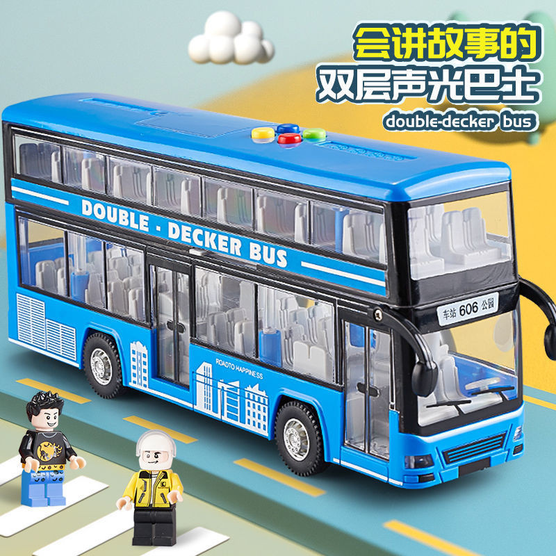 Children Big Bus Car Toy Baby Large Size Openable Double-decker Bus Bus ...