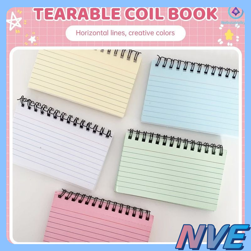NVE Thickened Transverse Line Coil Notebook Creative Color Notebook ...