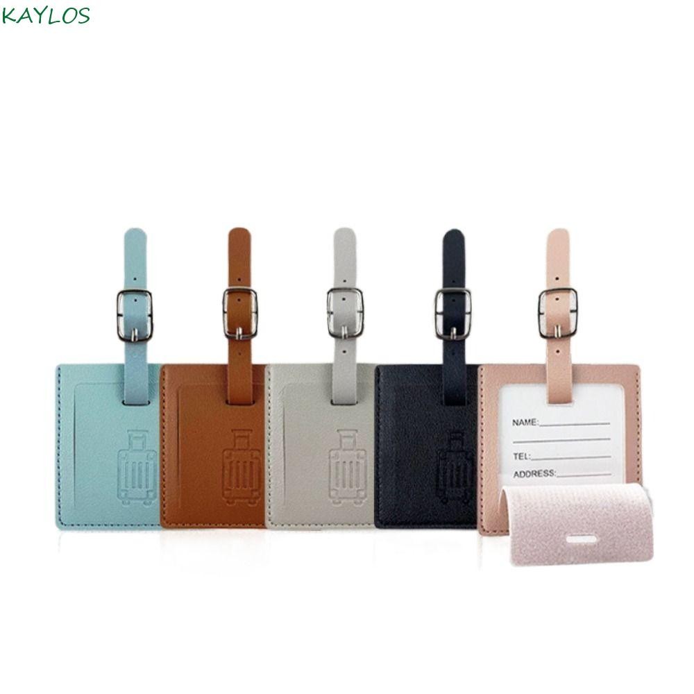 KAYLOS PU Luggage Tag, Square Shape Colorful Baggage Name Tags, Soft ...