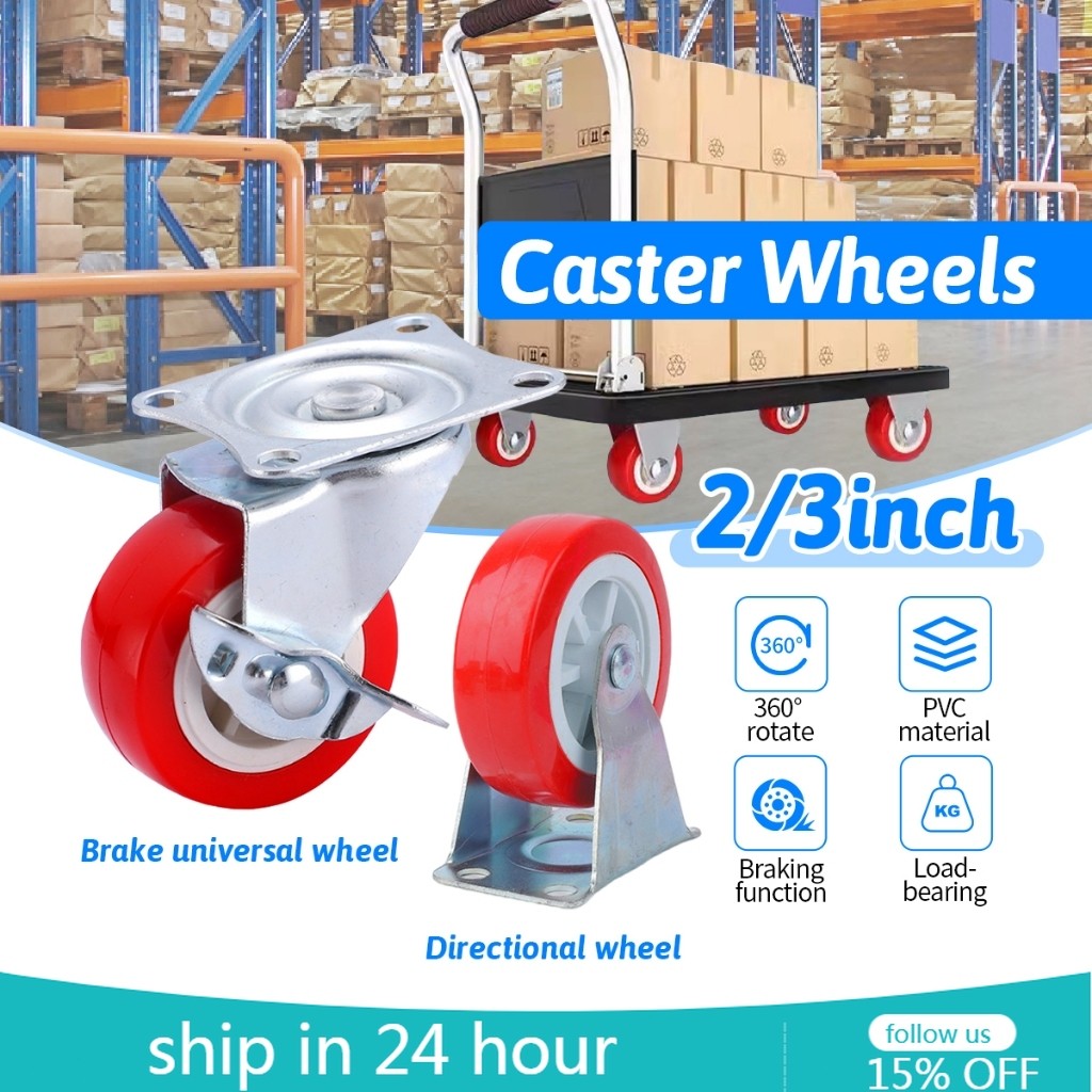 2inch 3inch Caster Wheel Heavy Duty Wheels With Brakes Universal Wheel ...