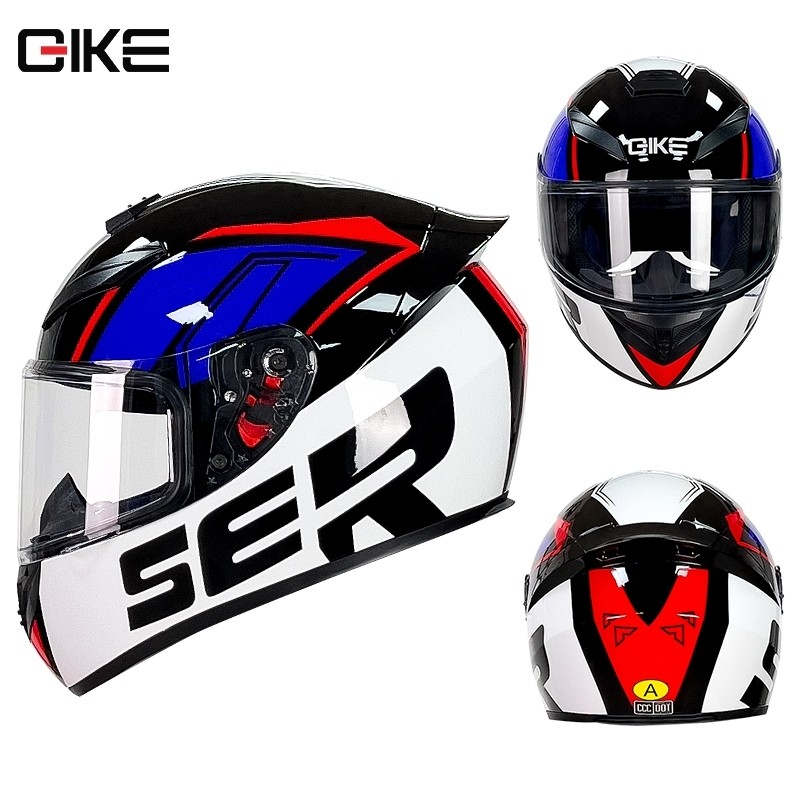 【Detachable】QIKE&EVO GT-PRO ICC Plain Full Face Dual Visor Helmet ...