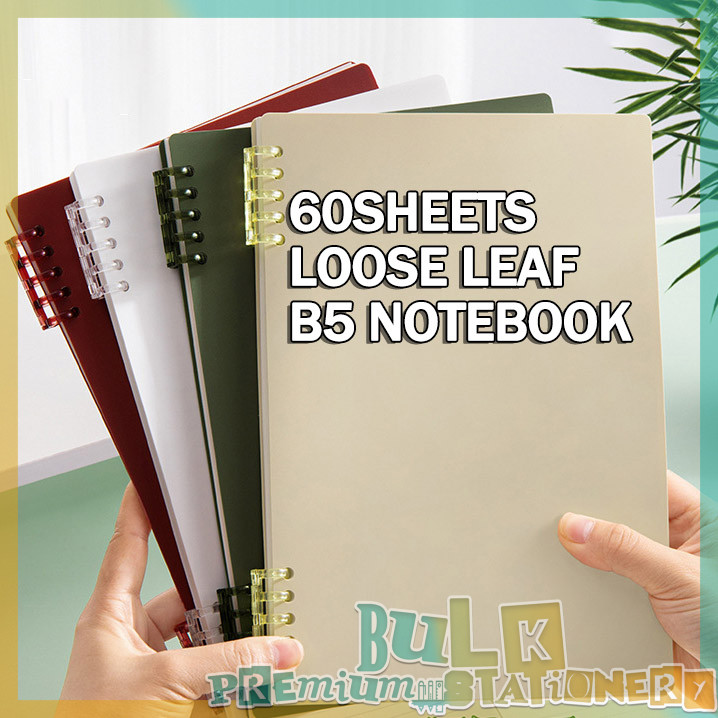 Bulk B5 Refillable Notebook Big Notepad Hard Cover Loose Leaf Line ...