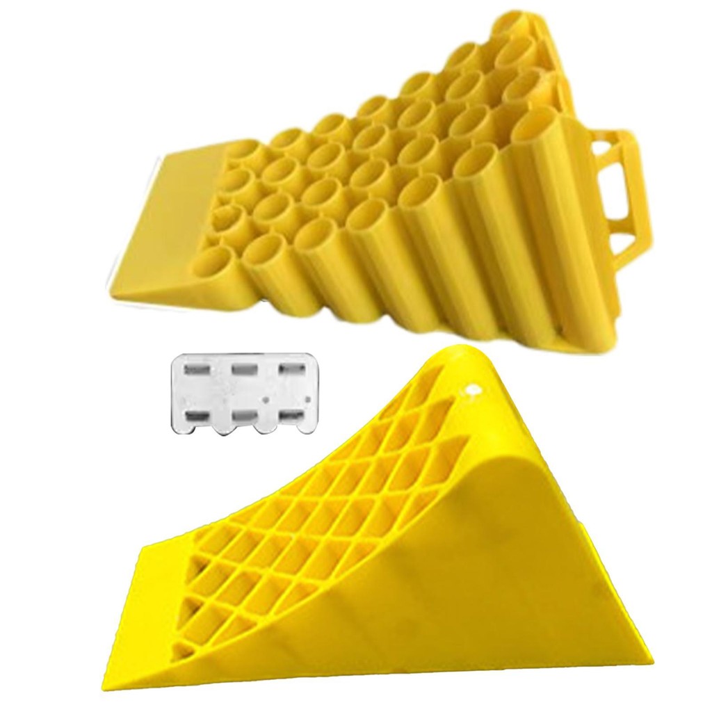 Wheel Stop Chocks Heavy Duty Rubber Car Vehicle Parking Wheel Stoppers ...