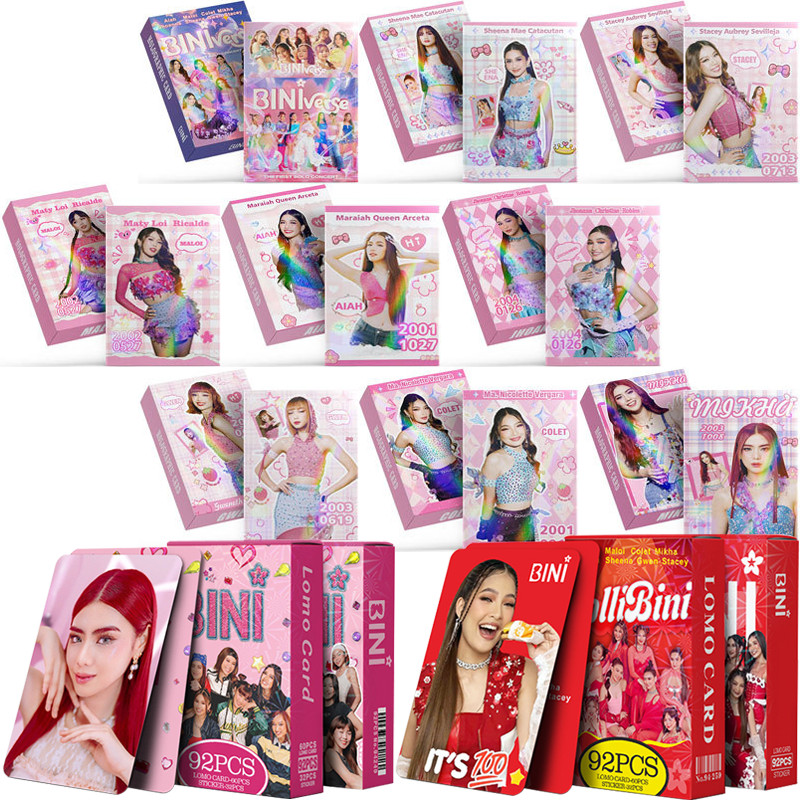 Holographic Bini Card Jollibini Photocard Jollibee Bini LomoCard BINI ...
