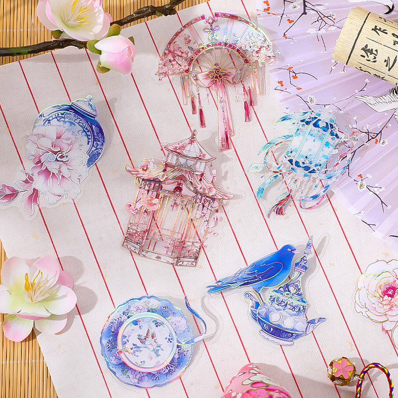 PET sticker package floating cui liudan series national style ...