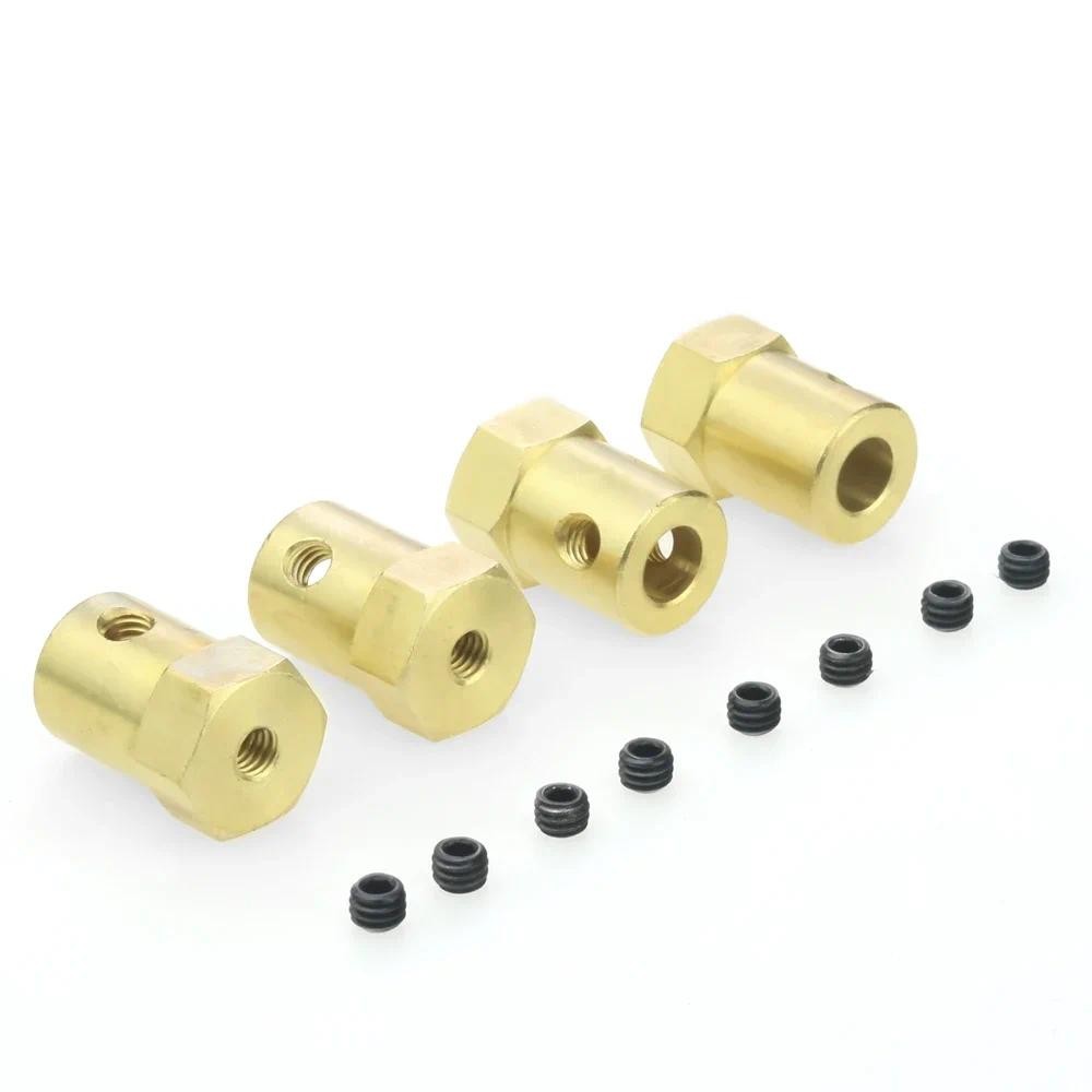 Brass Combiner Wheel Hub Hex Adapter 5mm to 12mm Copper Adapter for MN ...