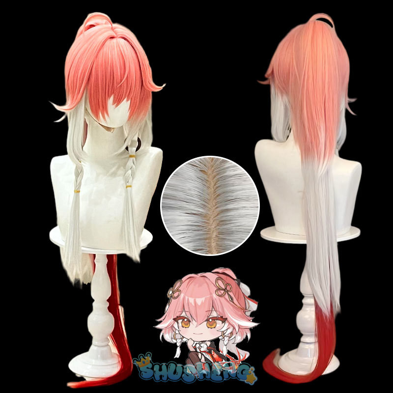 Wuthering Waves Changli Cosplay Wig 90cm Long Mixed Color Heat ...