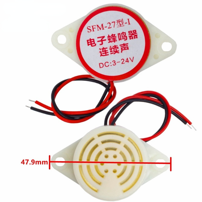95DB Alarm High-decibel 3-24V 12V Electronic Buzzer Beep Alarm Intermittent Continuous Beep for ...
