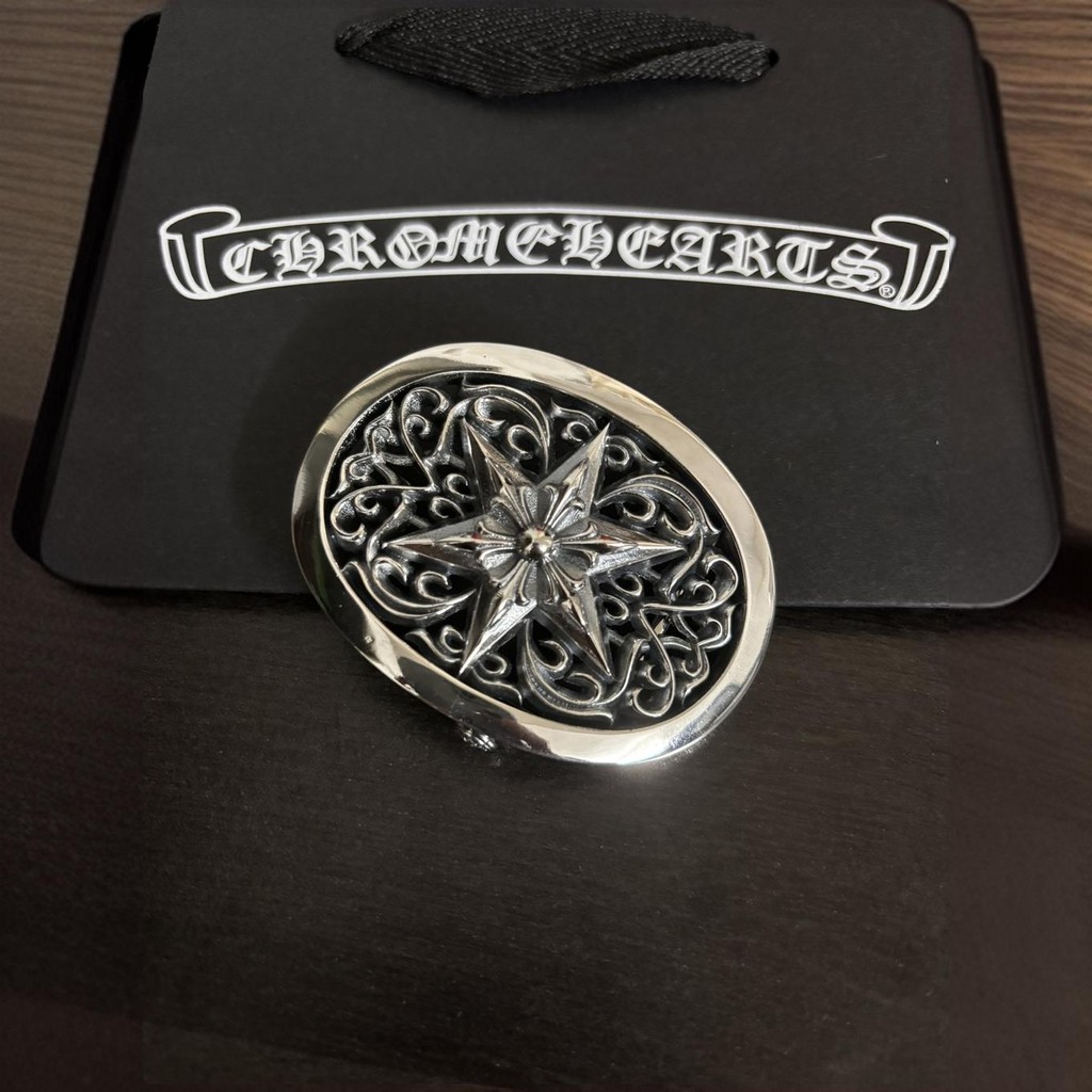 Silver 925 Hexagram Star Belt Buckle Retro Punk Rock Belt Hoop Street ...