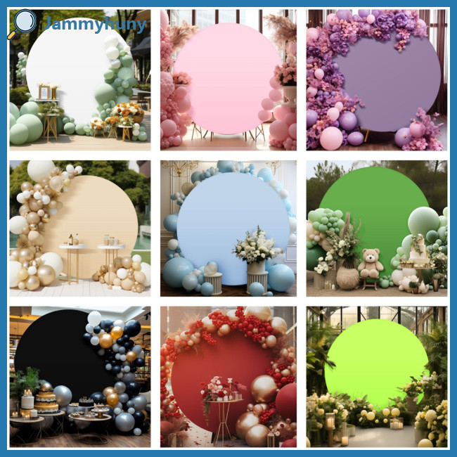 [JAM] Round Arch Backdrop Cover, 6ft/6.5ft/7.2ft Circle Birthday Photo ...