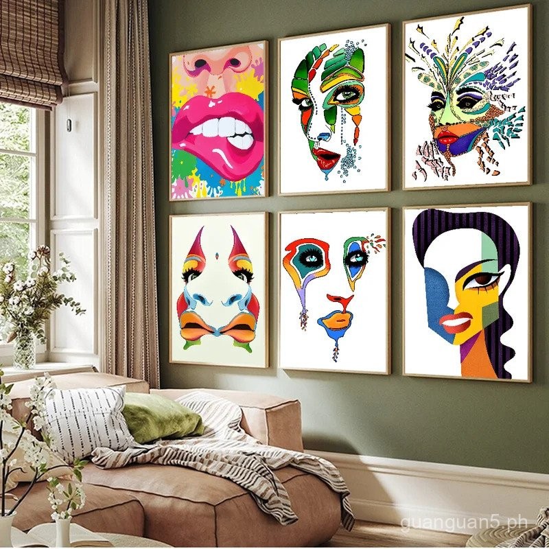 Abstract Face painting Whitepaper Poster Waterproof Paper Sticker ...
